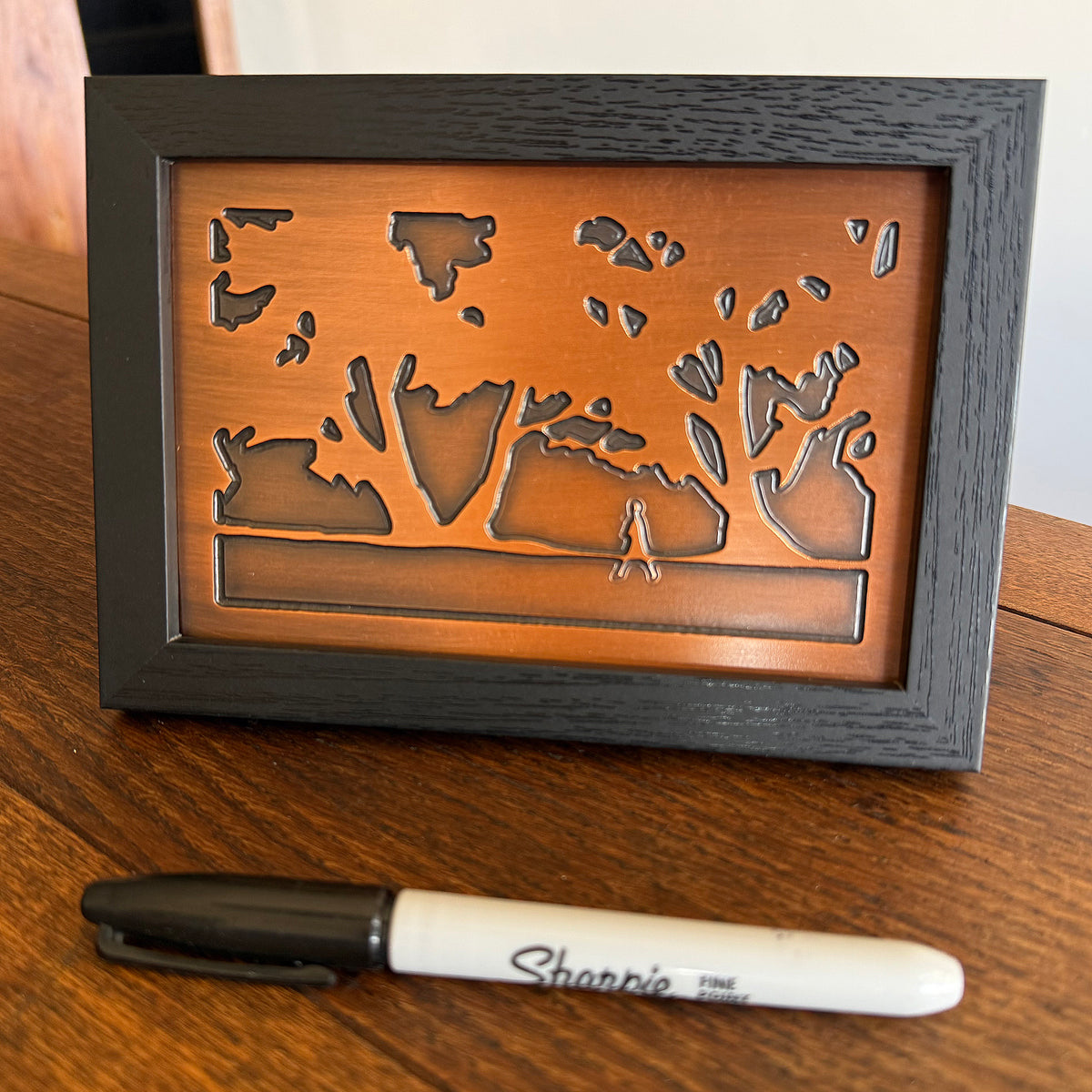 Small framed plaque – James Mattson Coppercraft